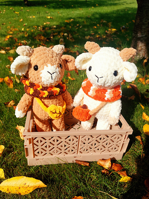 Ravelry: Crochet Autumn/Fall Goat Plushies pattern by Fox Den Handmade