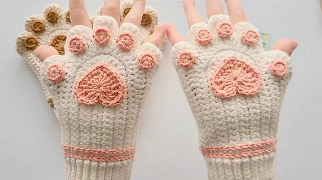 Ravelry: Cat claw half-finger gloves pattern by Xiaoshimei