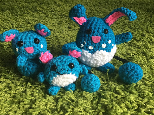 Ravelry: Marill Evolutions Pack pattern by Jenni Frencham