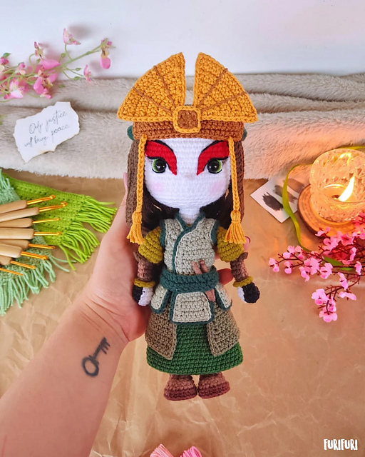 Ravelry: Avatar Kyoshi Amigurumi pattern by Ana Karolina Ramalho