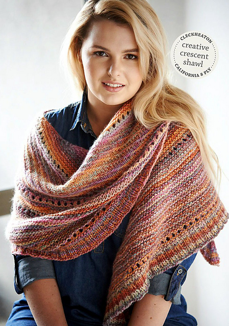 Ravelry: Crescent Shawl pattern by Cleckheaton