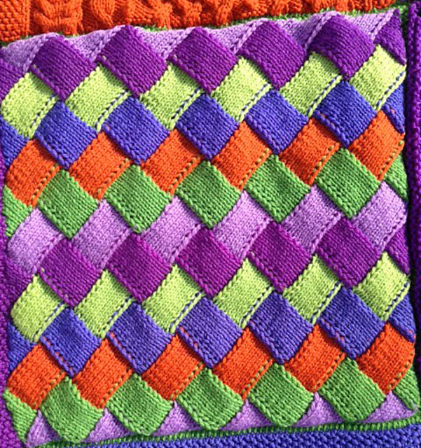 Ravelry: Year Long Afghan 2, Month 6: Entrelac pattern by Amanda Gill