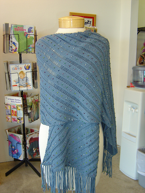 Ravelry: Beaded Clapotis Scarf or Shawl pattern by Gail Knits
