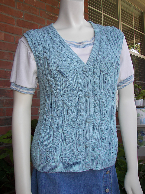 Ravelry: #05 Aran Cardigan Vest pattern by Ethel Wood