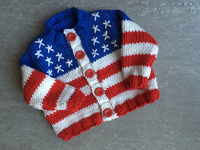 Ravelry: American Flag Cardigan pattern by Carolynne Kollar