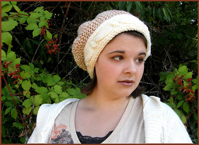 Ravelry: Cabled Katrina Slouch Cap pattern by Bethany A Dailey