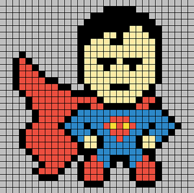 Ravelry: cgsf's 8-bit Justice League: Superman Blanket