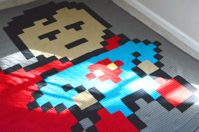 Ravelry: cgsf's 8-bit Justice League: Superman Blanket