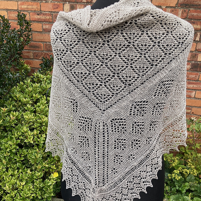 Ravelry: Marianne Half Hap Shawl pattern by Kath Andrews