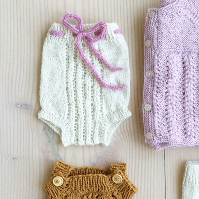 Ravelry: Baby short with mesh lace pattern by Gro Eirin Holde