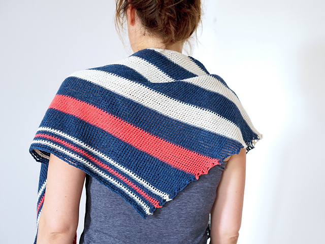 Ravelry: Tunisian Crochet Triangle Shawlette "Seafarer" pattern by ...