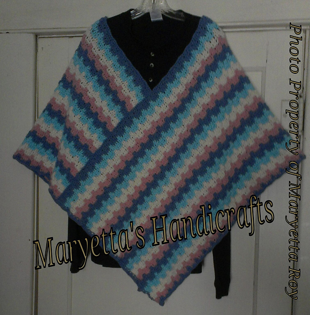 Ravelry: Bargello Victorian Step Poncho pattern by Maryetta Roy