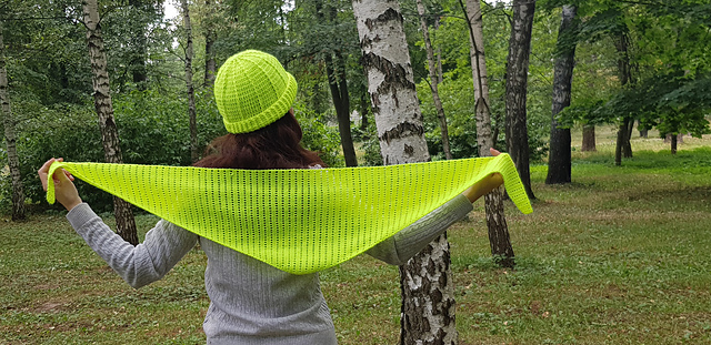Ravelry: Cheerful chartreuse shawl pattern by Tatiana Moroz