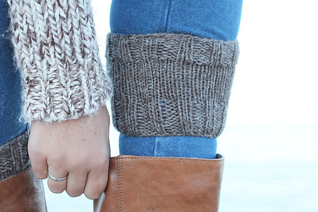 Ravelry: Simple Knitted Boot Cuffs pattern by Louise Bollanos