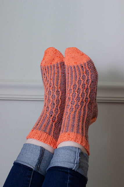 Ravelry: Waves Made Socks pattern by Megan Williams