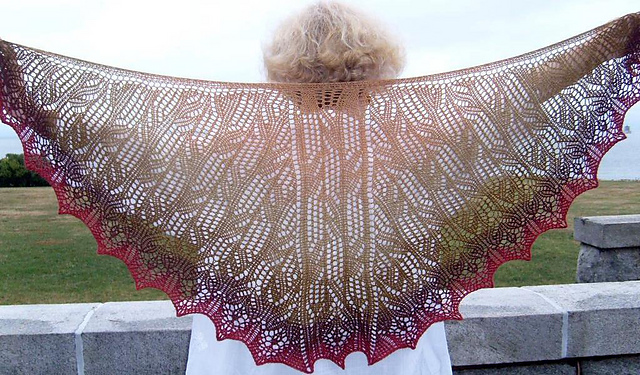 Ravelry: Trellis Blooms Shawl pattern by Kathy Crowell