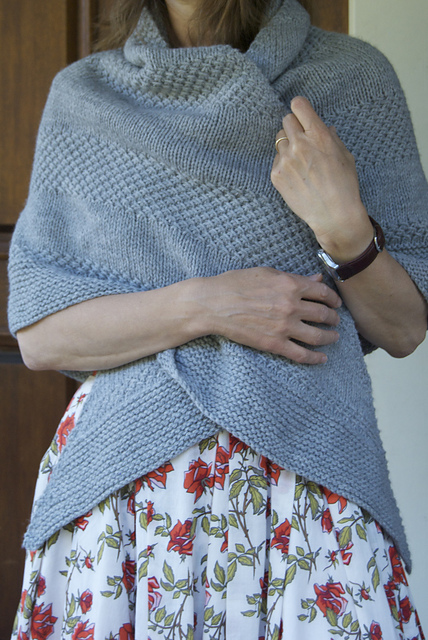 Ravelry: harmonyandrosie's textured shawl