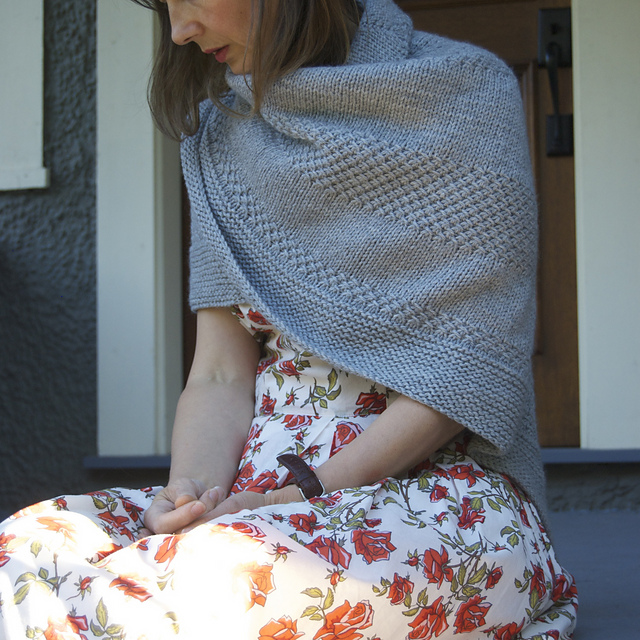 Ravelry: harmonyandrosie's textured shawl