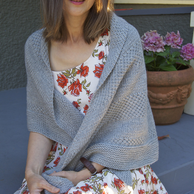 Ravelry: harmonyandrosie's textured shawl