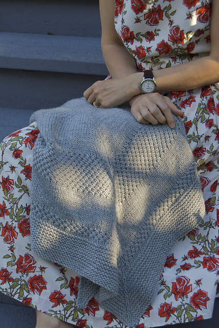 Ravelry: harmonyandrosie's textured shawl