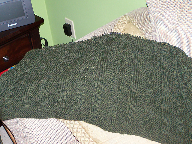 Ravelry: Cabled Throw pattern by Lainie Hering