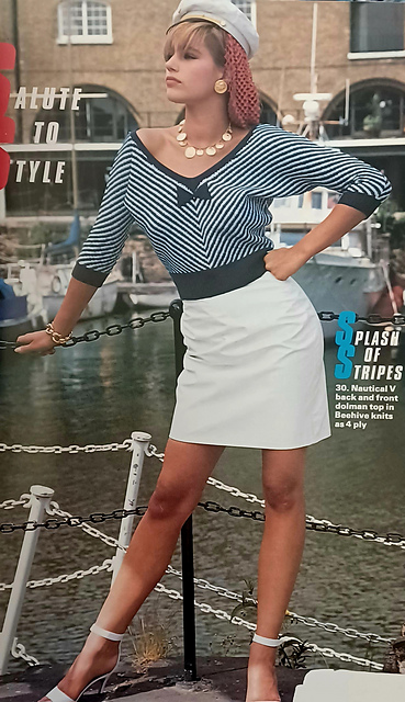 Ravelry: Chevron Striped V Neck Dolman pattern by Patons