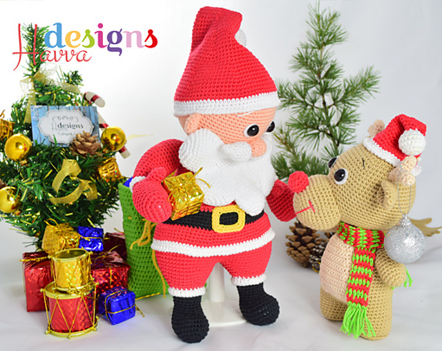 Ravelry: Santa Claus and Reindeer pattern by Havva Karaman