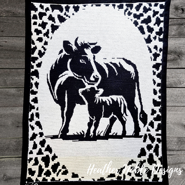 Ravelry: Cow and Calf Blanket pattern by Heather Noble