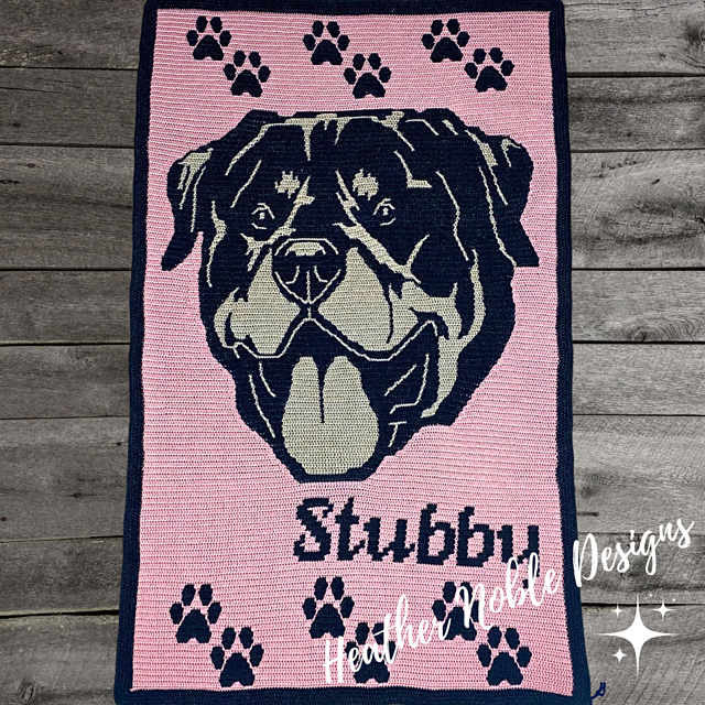 Ravelry: Rottweiler Blanket pattern by Heather Noble