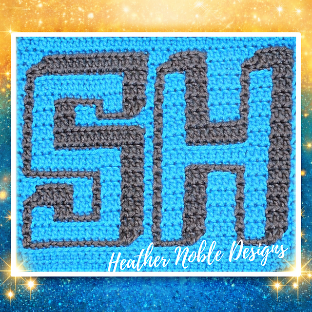 Ravelry: Mosaic Alphabet-Shadow Font Letters pattern by Heather Noble