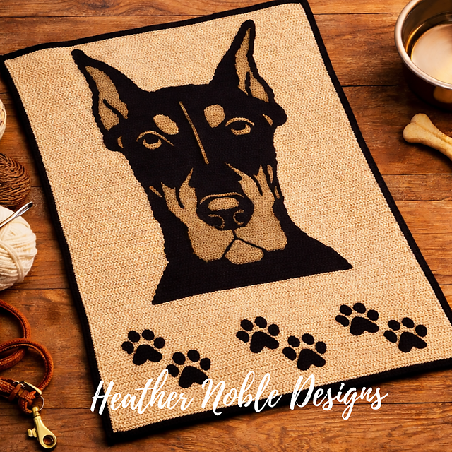 Ravelry: Doberman Pinscher Blanket pattern by Heather Noble