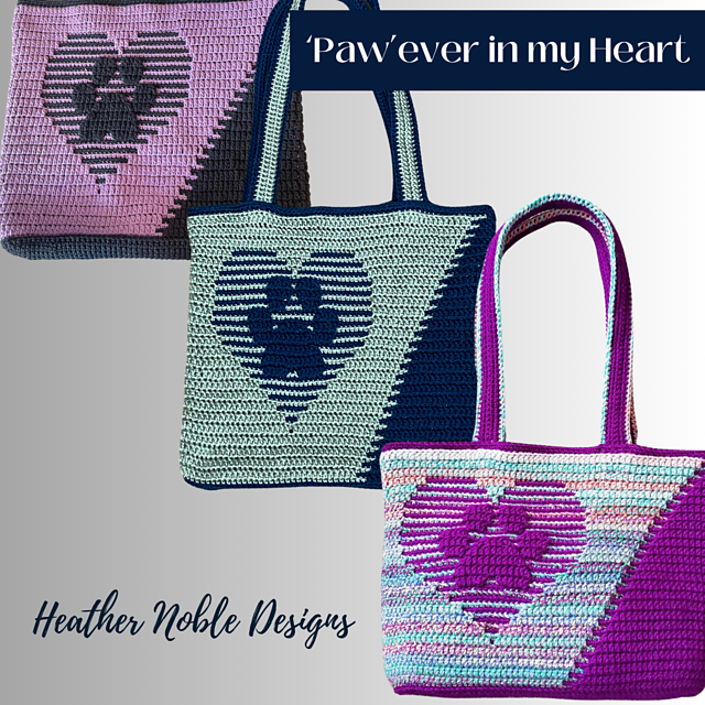 Ravelry: Paw Print Tote pattern by Heather Noble
