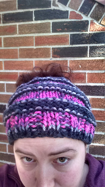 Ravelry: Slouchy Messy Bun Hat pattern by Heather Ellis