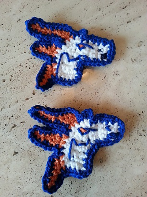 Ravelry: Bronco mustang head applique pattern by Helen Brady