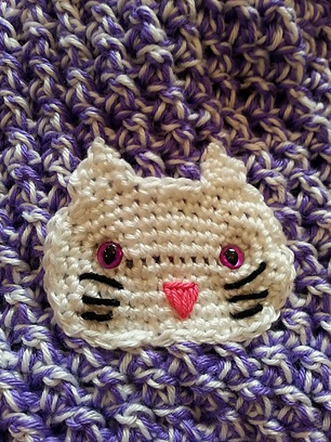 Ravelry: Kitty cat applique pattern by Helen Brady