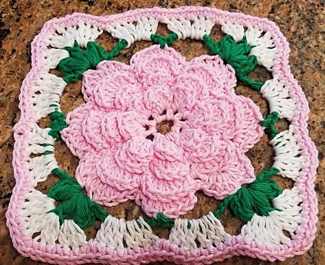 Ravelry: Tea Rose Square pattern by Helen Brady
