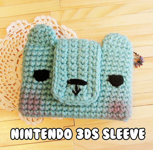 Ravelry: kawaii funny bear 3ds xl sleeve case pattern by Hello Happy
