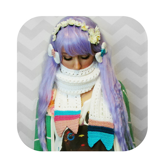 Ravelry: Pretty Pokemon Sylveon Scarf pattern by Hello Happy