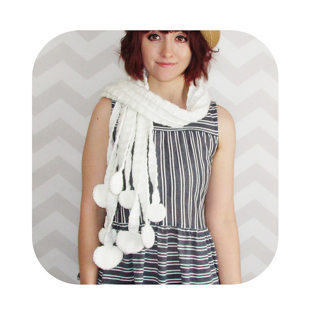 Ravelry: Mori girl enoki mushroom scarf pattern by Hello Happy