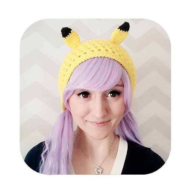 Ravelry: pikachu pokemon earwarmer headband pattern by Hello Happy