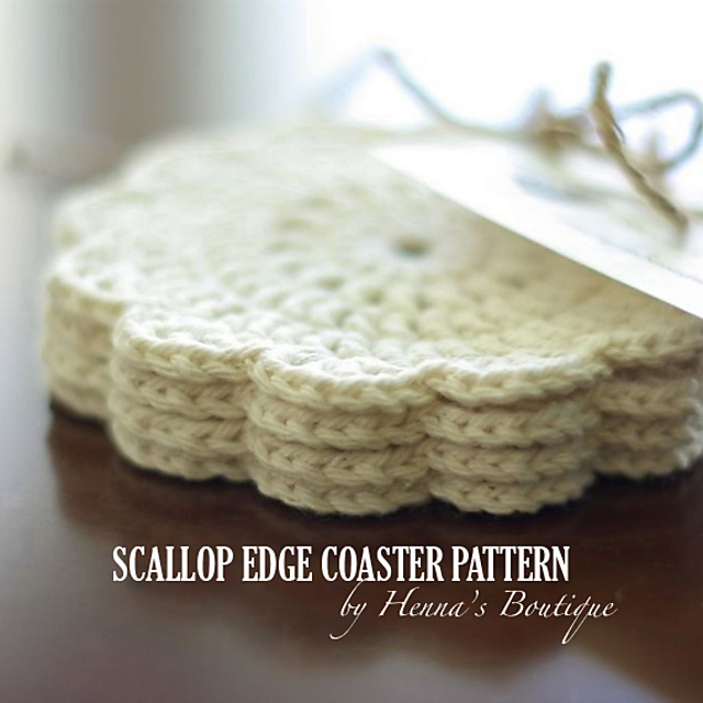 Ravelry: Scallop Edge Crochet Coasters pattern by Henna Huczkowski