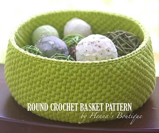 Ravelry: Round Crochet Basket - Medium pattern by Henna Huczkowski