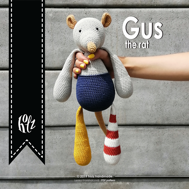 Ravelry: GUS the rat pattern by Lenka Kromholcová