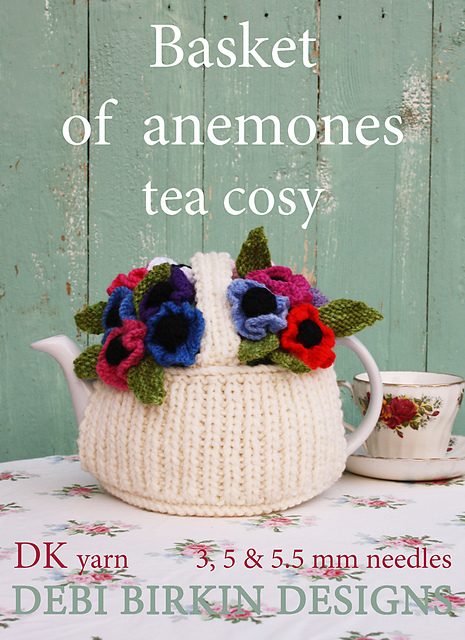Ravelry: Basket of Anemones Tea Cosy pattern by Debi Birkin