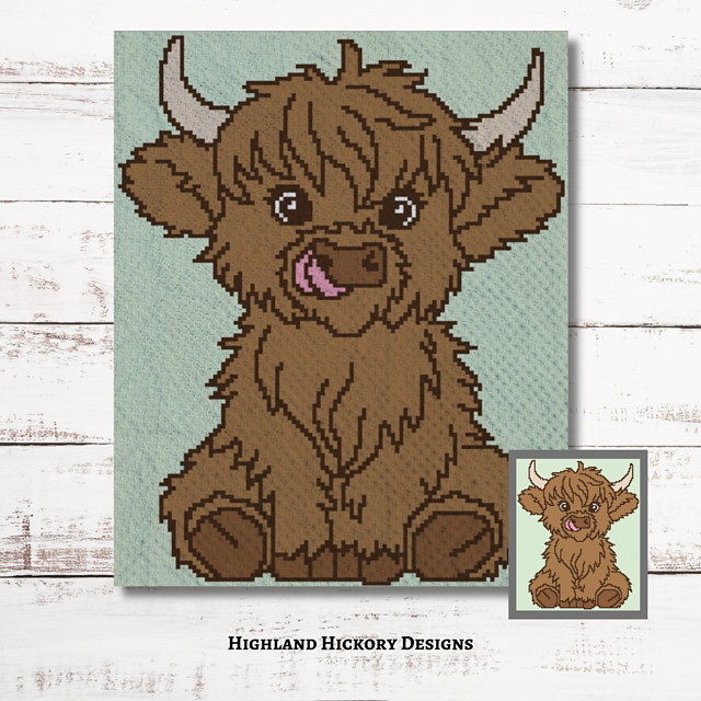 Ravelry: Highland Cow Graph pattern by Erica Fedor