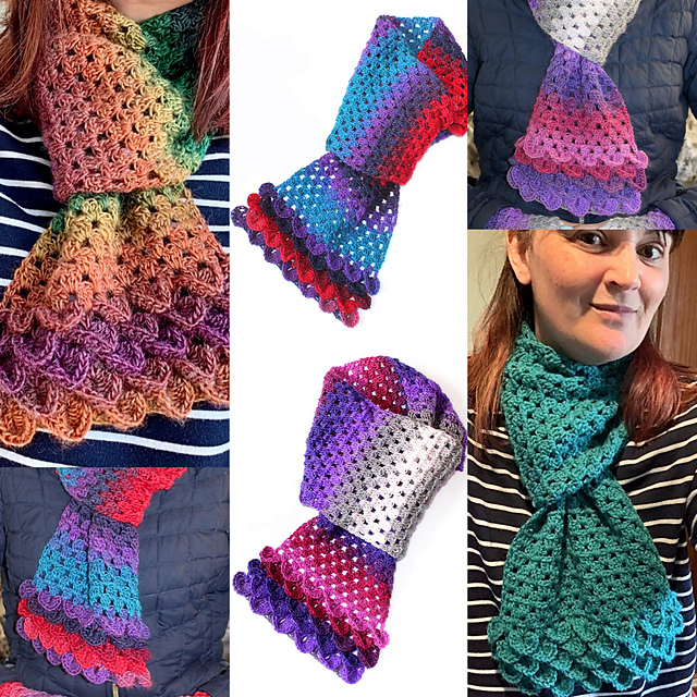 Ravelry: Dragon Granny Loop Scarf pattern by Marissa Childs