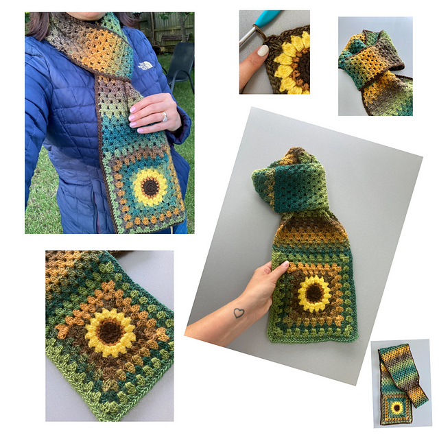 Ravelry: Sunflower Keyhole Scarf pattern by Marissa Childs