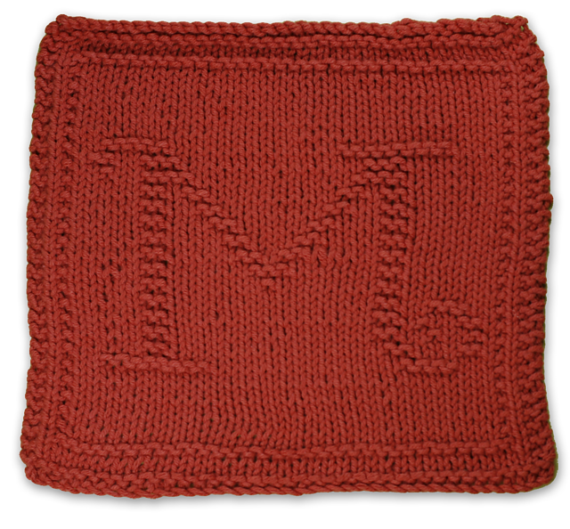Ravelry: Monogrammed Dishcloth Letter M pattern by Heather Kate