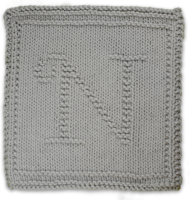 Ravelry: Monogrammed Dishcloth Letter N pattern by Heather Kate