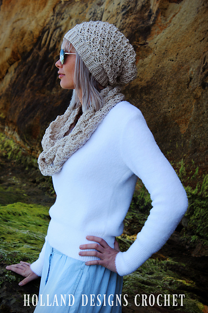 Ravelry: Knit-Look C2C Slouch Hat pattern by Lisa van Klaveren